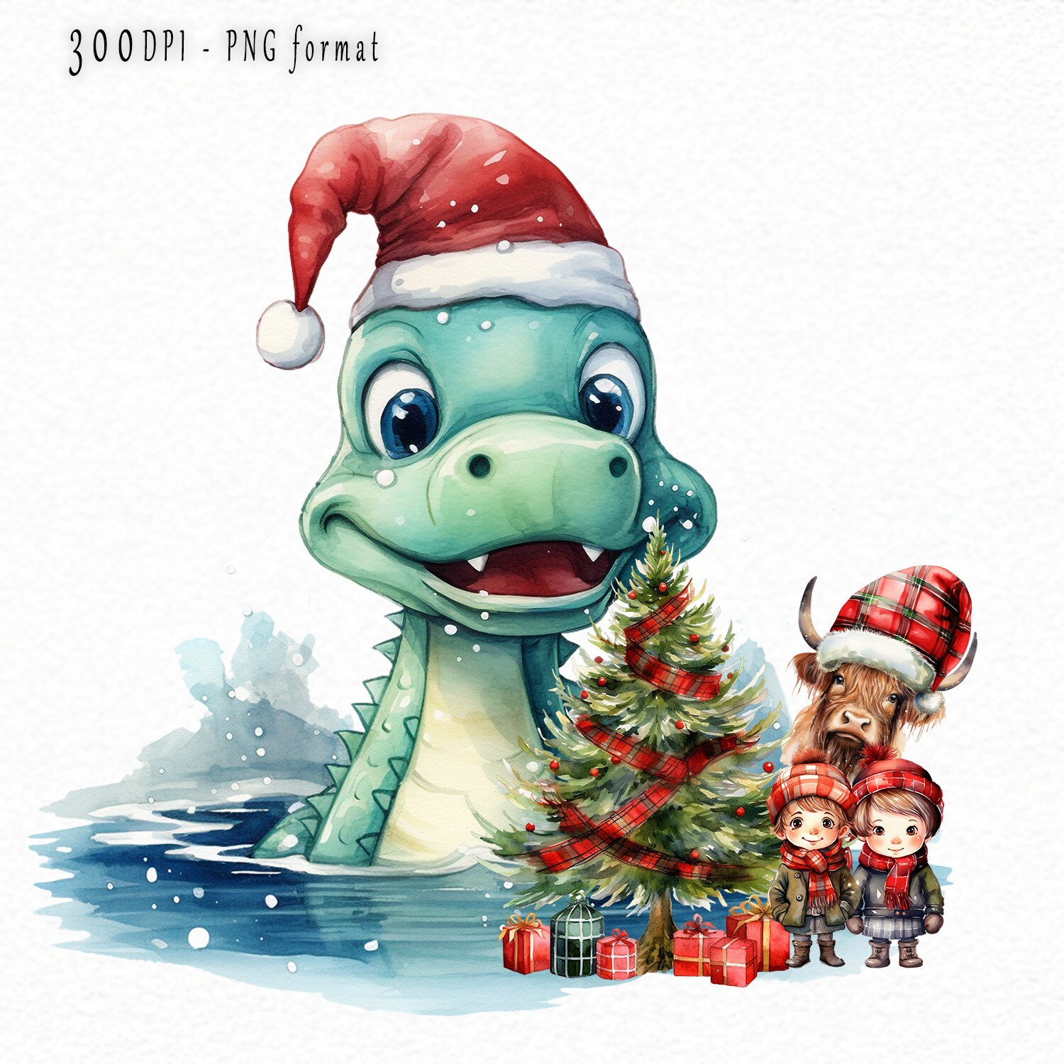 Scottish Christmas Clipart - Scotland Images, Nessi Illustrations ...