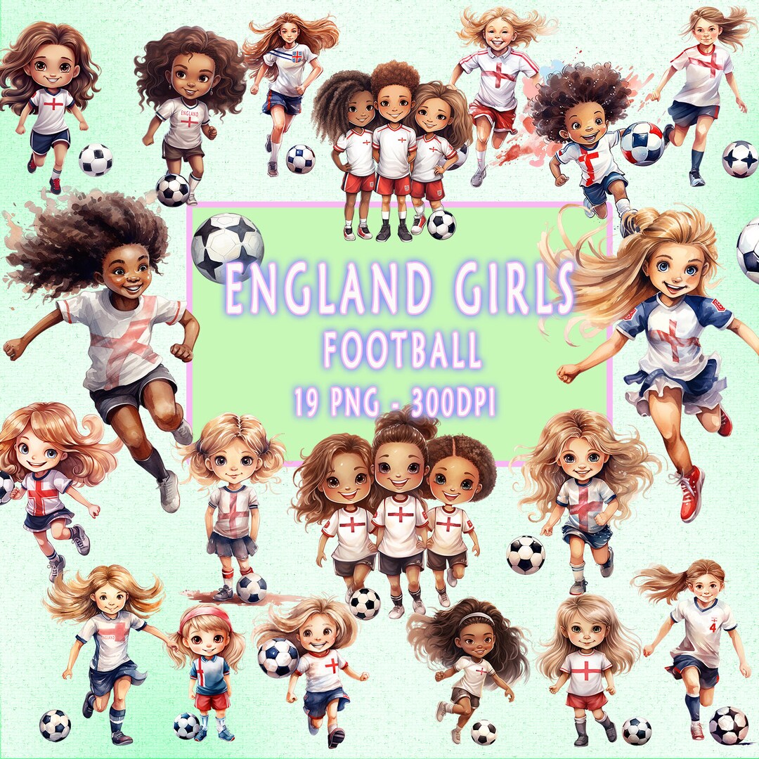 England Football Girls Clip Art, Girls Football Clipart, Childs Room ...
