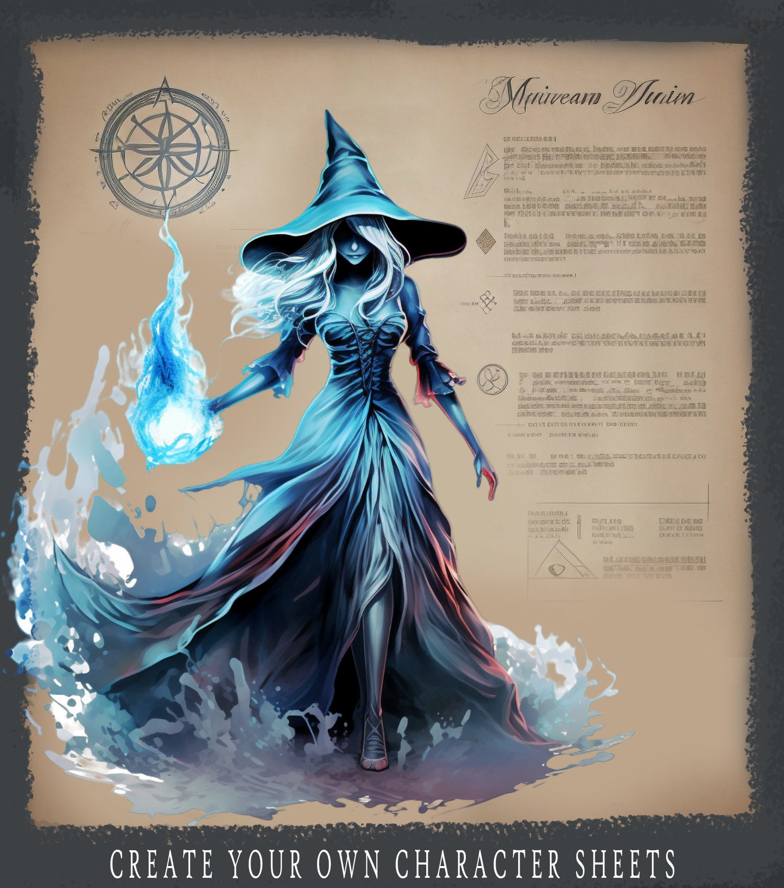 Elemental Witch Clipart PNG Set, 23 Witch Clipart, Commercial Use ...