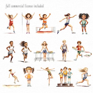 Athletics Clipart, Track and Field Clip Art, Sports Activities ...