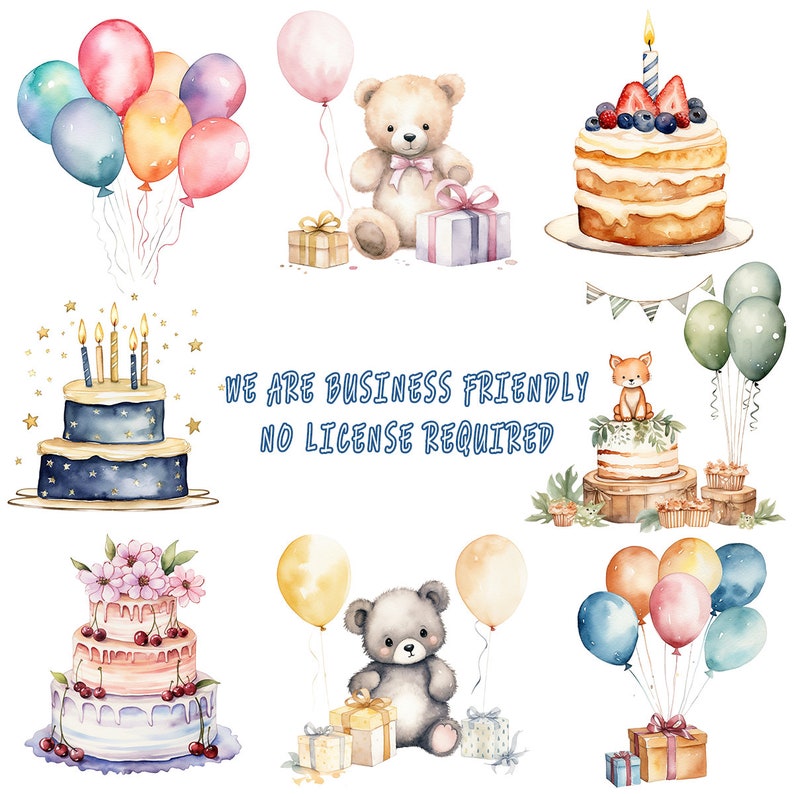 Happy Birthday, Birthday Clipart, Party Clipart, Balloons Clipart ...