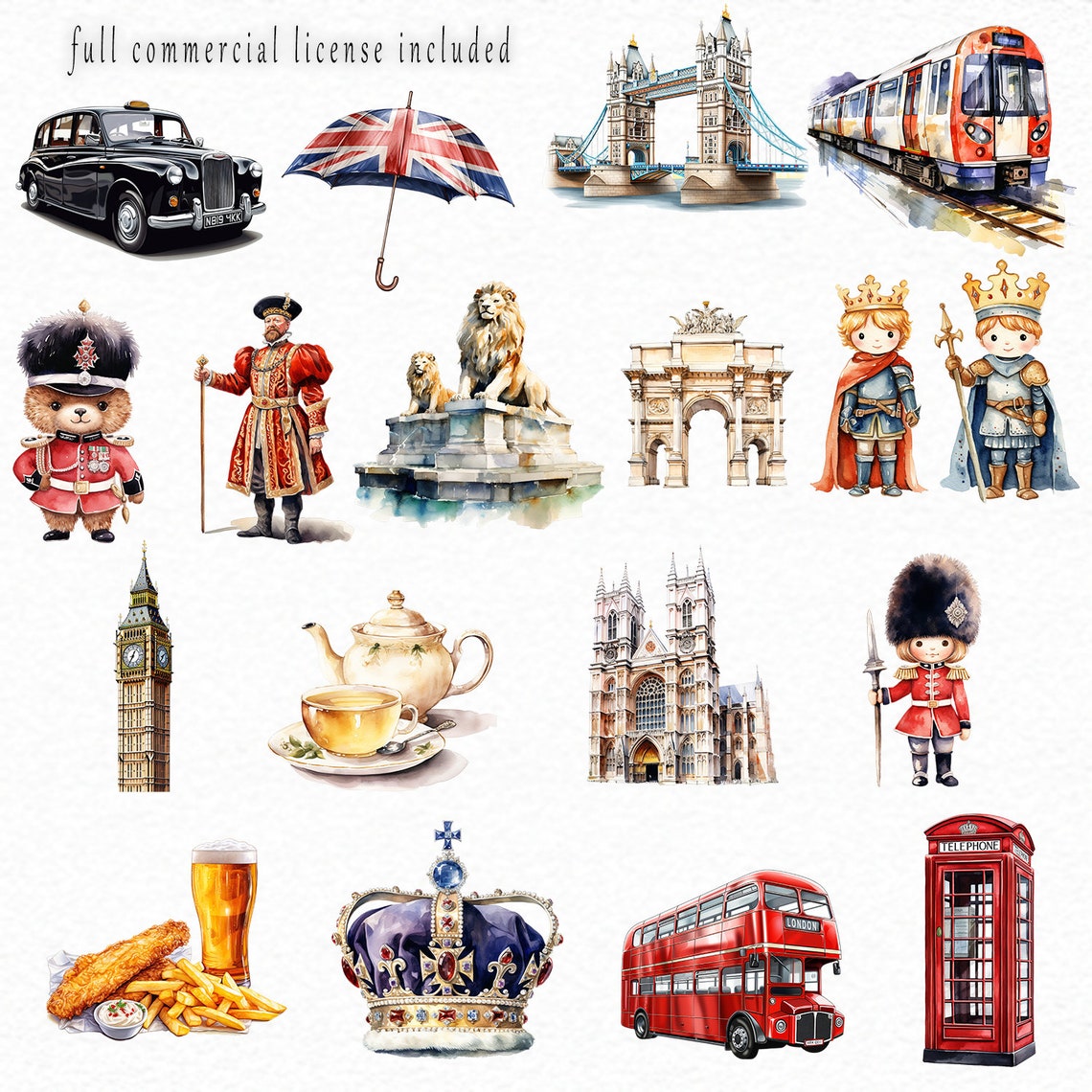 England Clipart - English Images, Tourist Illustrations, British ...