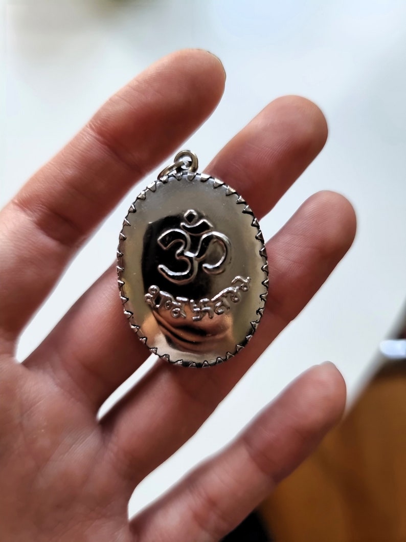 Lakshmi Om Pendant Medallion Talisman, Goddess Hindu Pendant From India ...