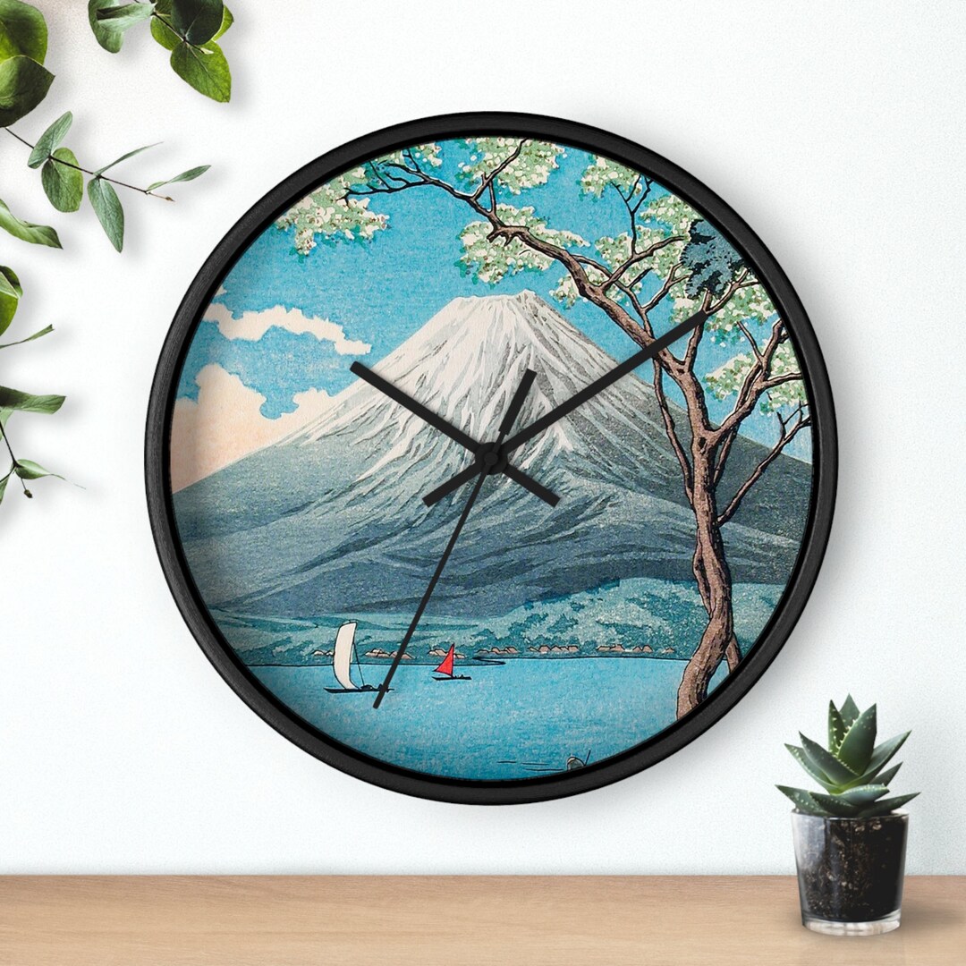Hiroaki Takahashi Mount Fuji From Lake Yamanaka Wall Clock - Etsy