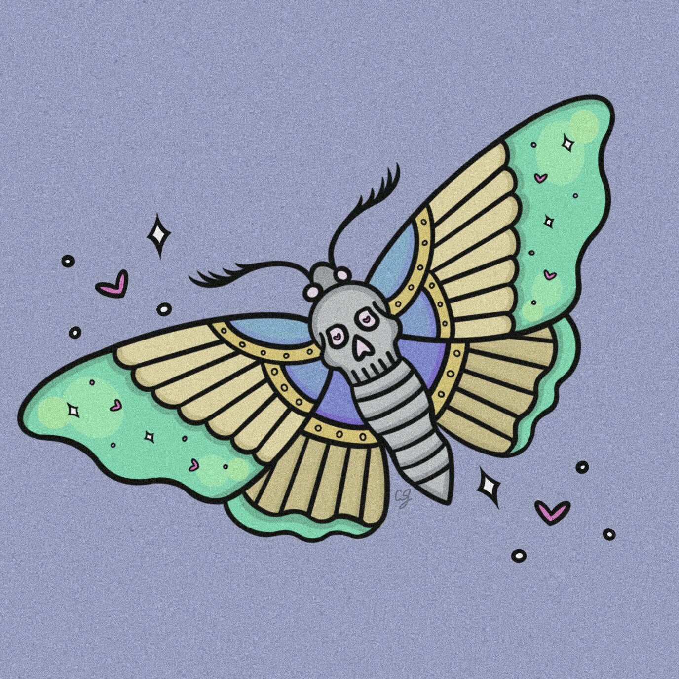 Moth Deathmoth Traditional Tattoo Art Print - Etsy