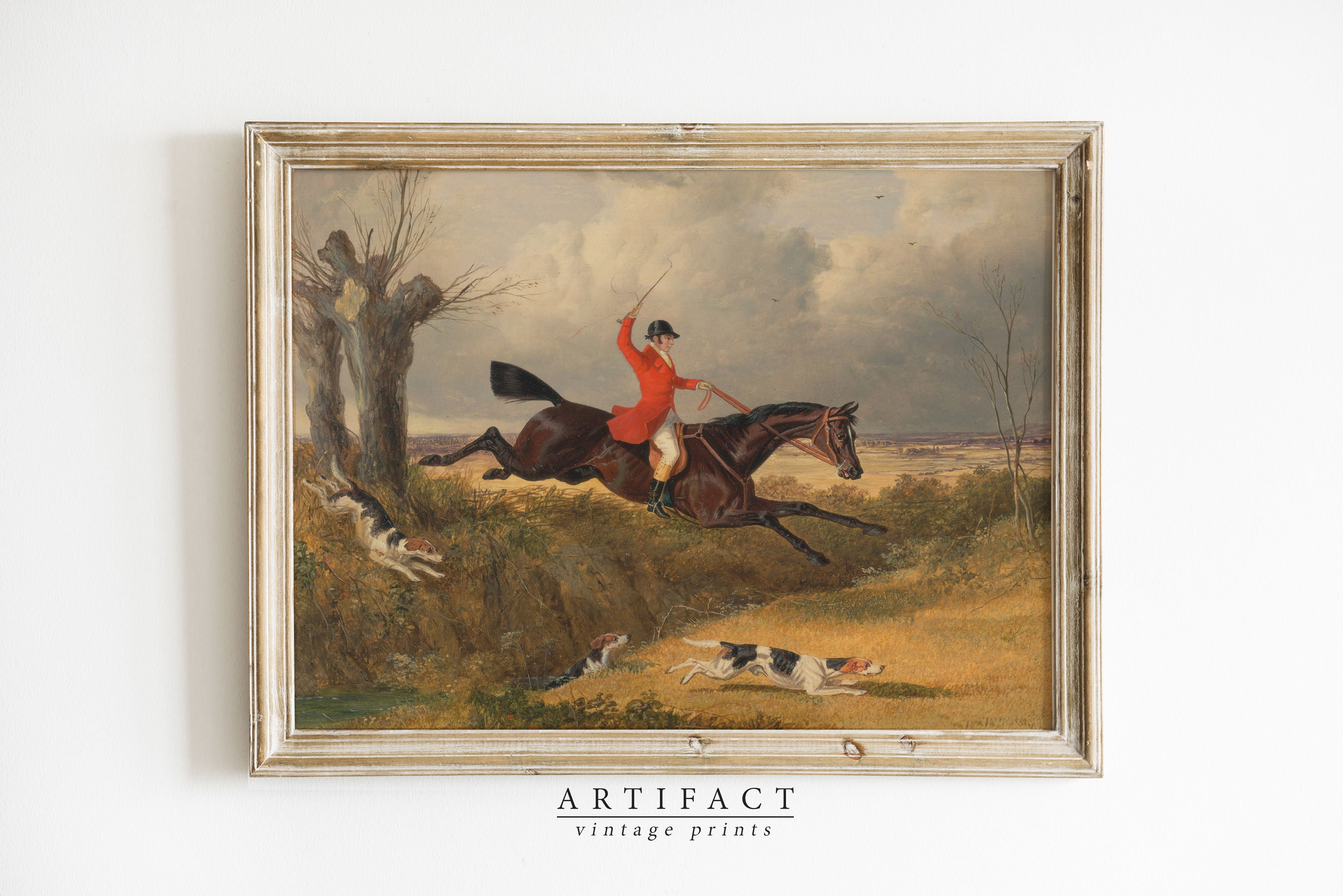 Fox Hunting Art Prints / Huntsmen and Hounds / English Vintage Hunt ...