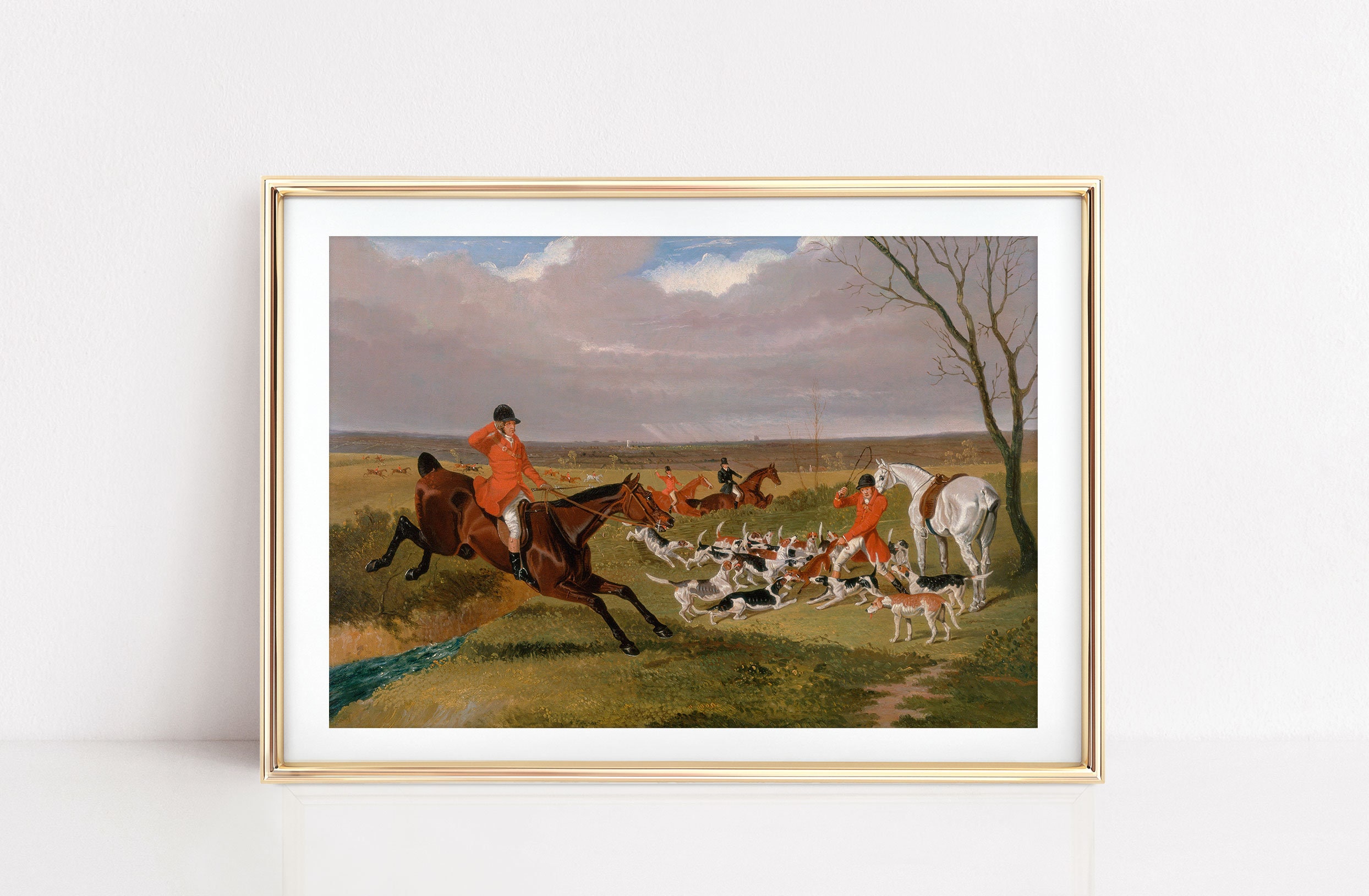 Fox Hunting Art / Vintage Painting of Fox Hunt / Equestrian Art / Fox ...