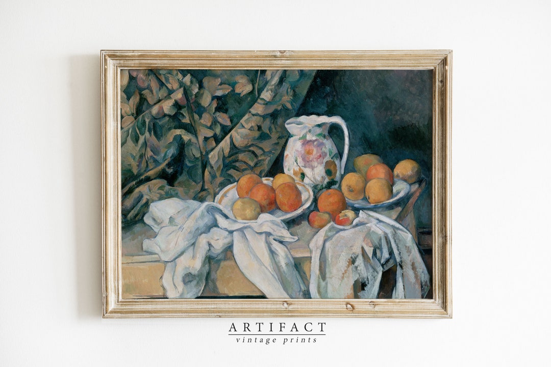 Still Life Painting of Table With Oranges / French Country / Vintage ...