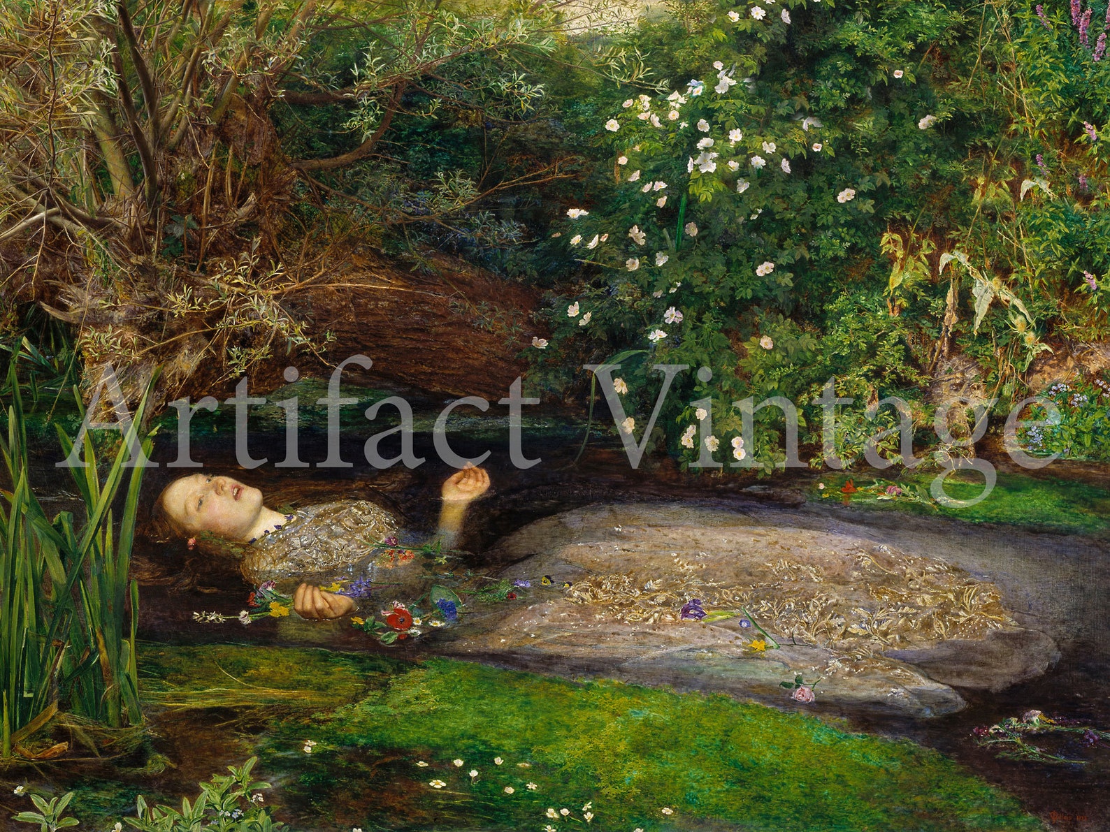 Classical Art Print of Ophelia / Vintage Art / Shakespeare / Bedroom ...