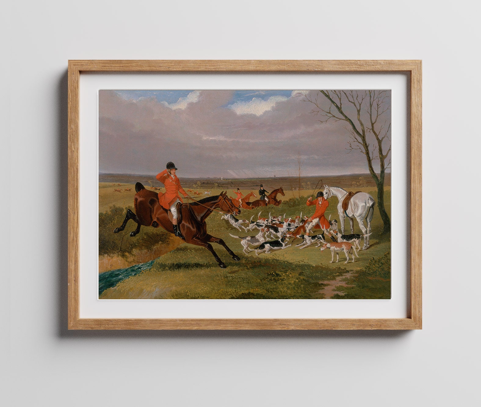 Fox Hunting Art / Vintage Painting of Fox Hunt / Equestrian Art / Fox ...