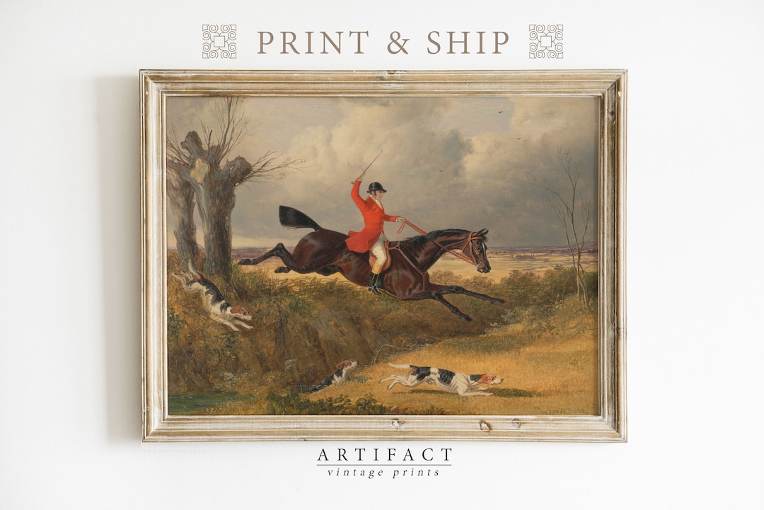 MAILED Fox Hunting Print / Horse and Hound Painting / Equestrian Art ...