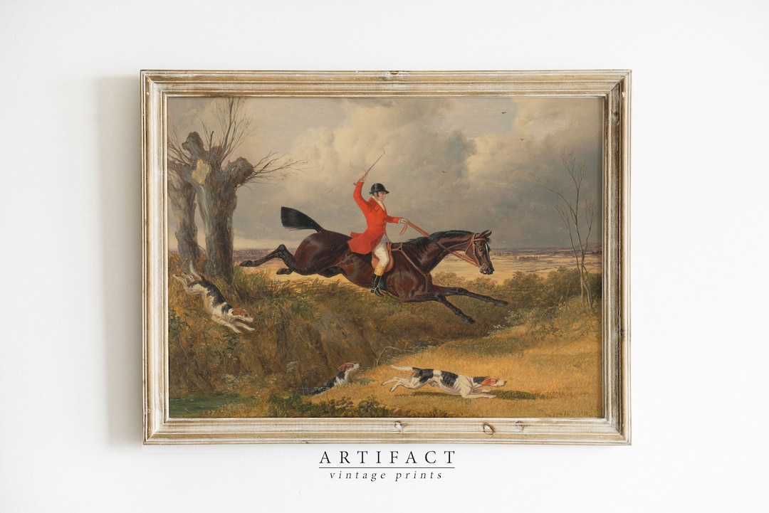 Fox Hunting Print / Equestrian Art / Fox Hound Print / Dog Print ...