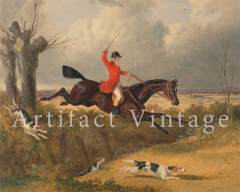 Fox Hunting Print / Equestrian Art / Fox Hound Print / Dog Print ...