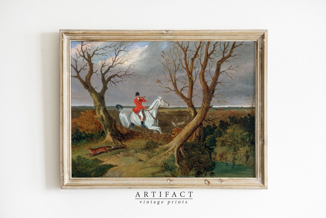 Fox Chase Print / Equestrian Art / Fox Hound Print / Dog and Fox Print ...