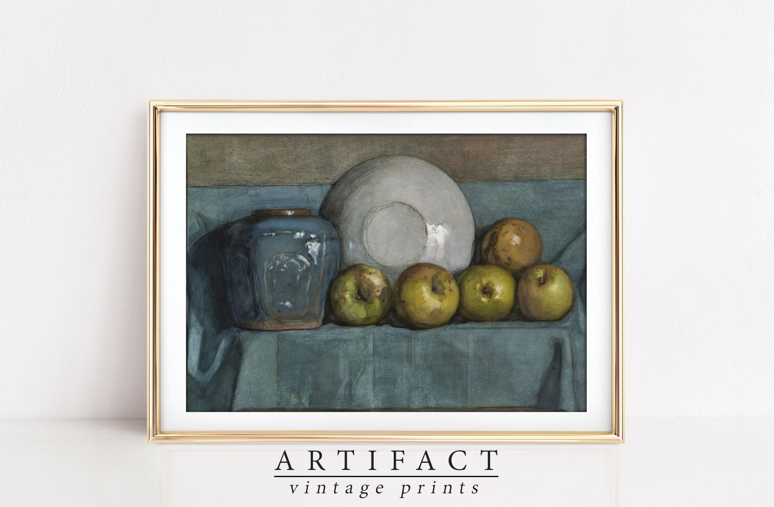 Antique Still Life Oil Painting / Neutral Decor Art Print / Kitchen ...