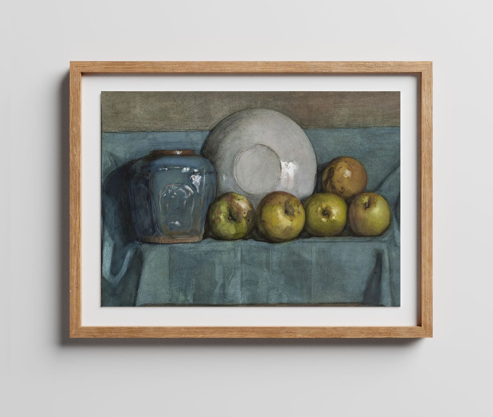 Antique Still Life Oil Painting / Neutral Decor Art Print / Kitchen ...