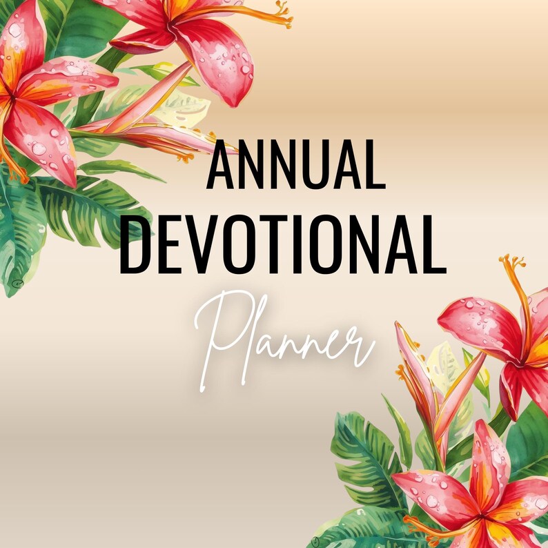 2026 Printable Faith Devotional Planner, Annual Devotional Journal ...