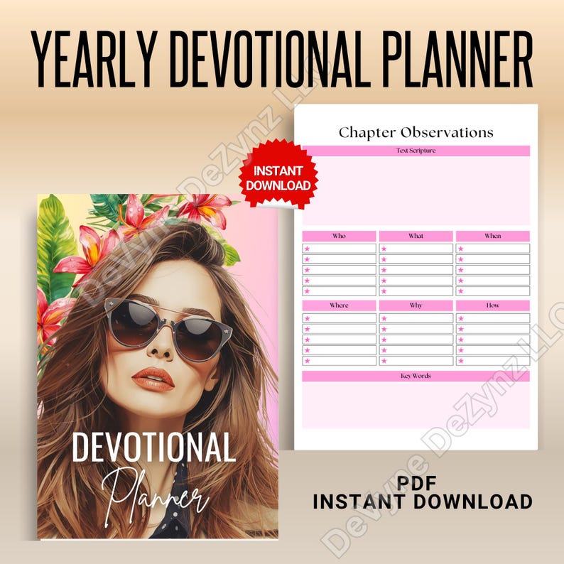2026 Printable Faith Devotional Planner, Annual Devotional Journal ...