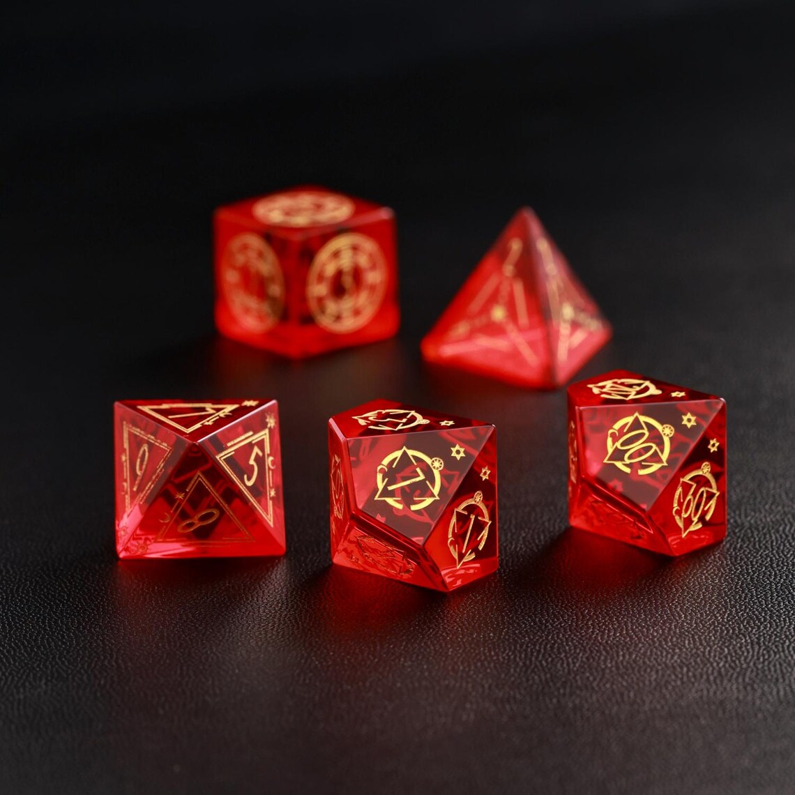 Red Garnet DND Dice Set (birthday Gift), Dice Set, Dungeons & Dragons ...