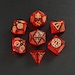 Red Garnet DND Dice Set (birthday Gift), Dice Set, Dungeons & Dragons ...