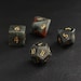 Natural Bloodstone DND Dice Set, Red Sharp Edge D&D Dice Set, Dungeons ...