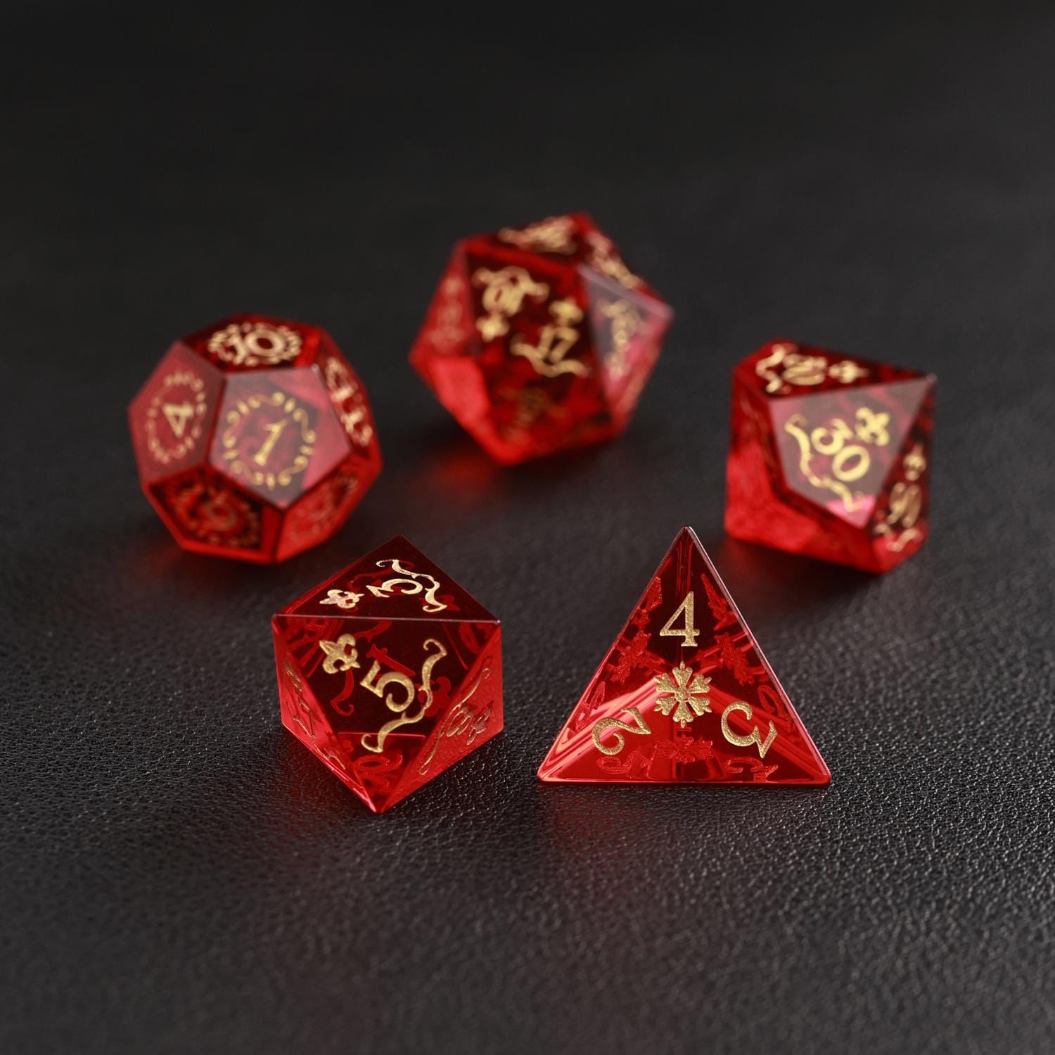 Red Garnet DND Dice Set (birthday Gift), Dice Set, Dungeons & Dragons ...