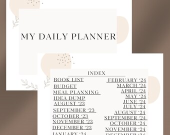 Daily Digital Planner Customizable, Easy, Neutral Colors - Etsy