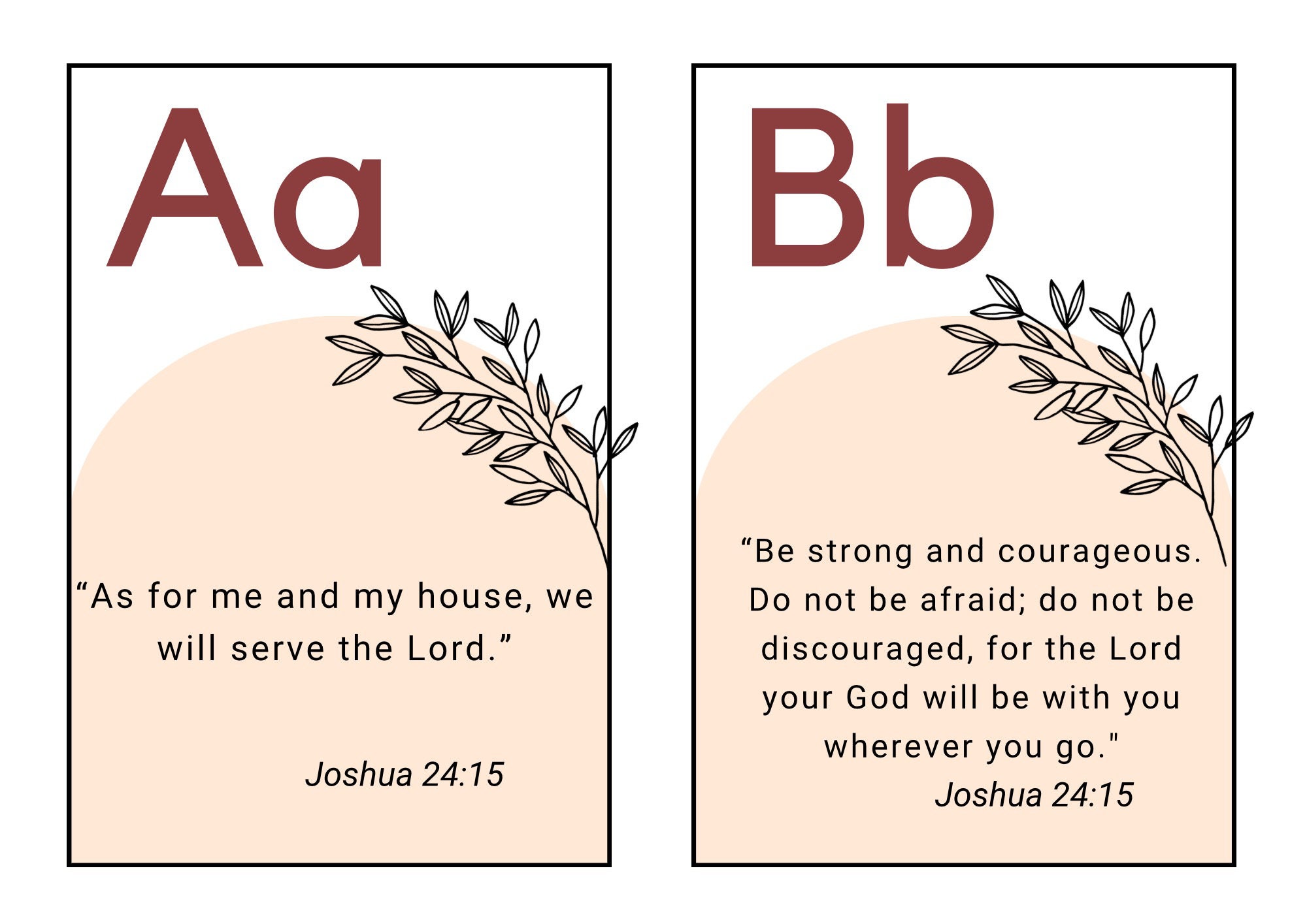 Neutral Alphabet Scripture Flashcards - Etsy