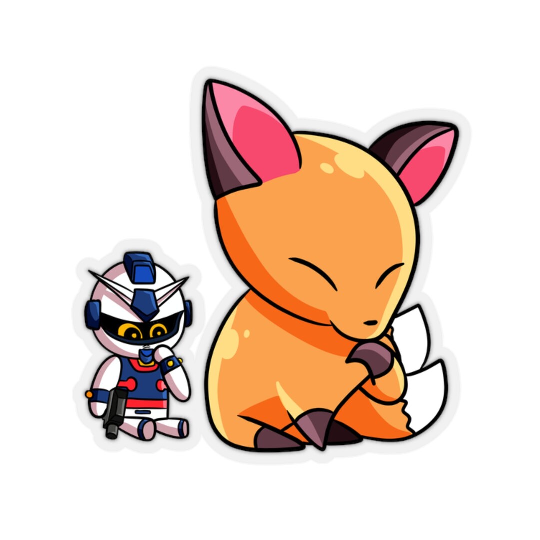 Yako & Mecha Plotting! Kawaii Sticker - Etsy