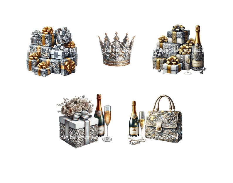 Black Girl Birthday Clipart Bundle, Celebration PNG Images (digital ...