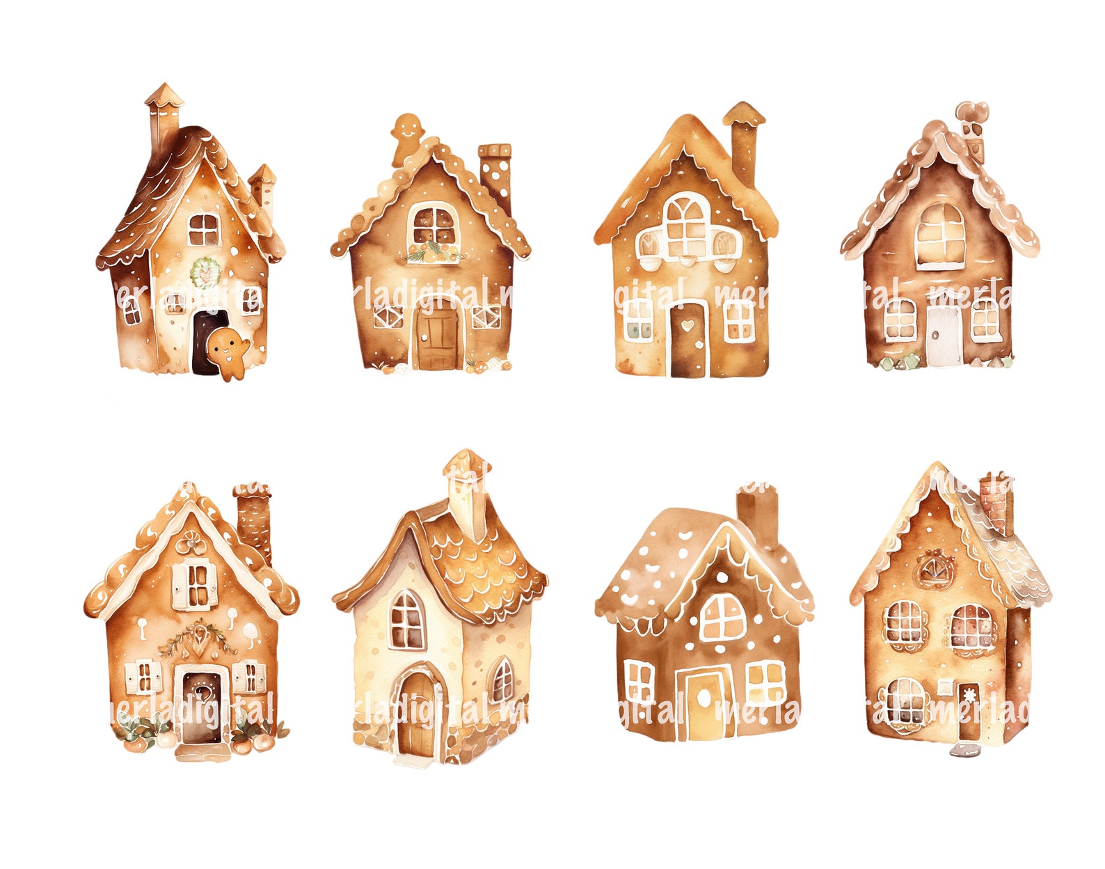 Gingerbread House Clipart Christmas Png Clipart Gingerbread - Etsy