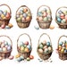 Watercolor Easter Eggs Clipart Basket Eggs Easter Png Painted Easter ...