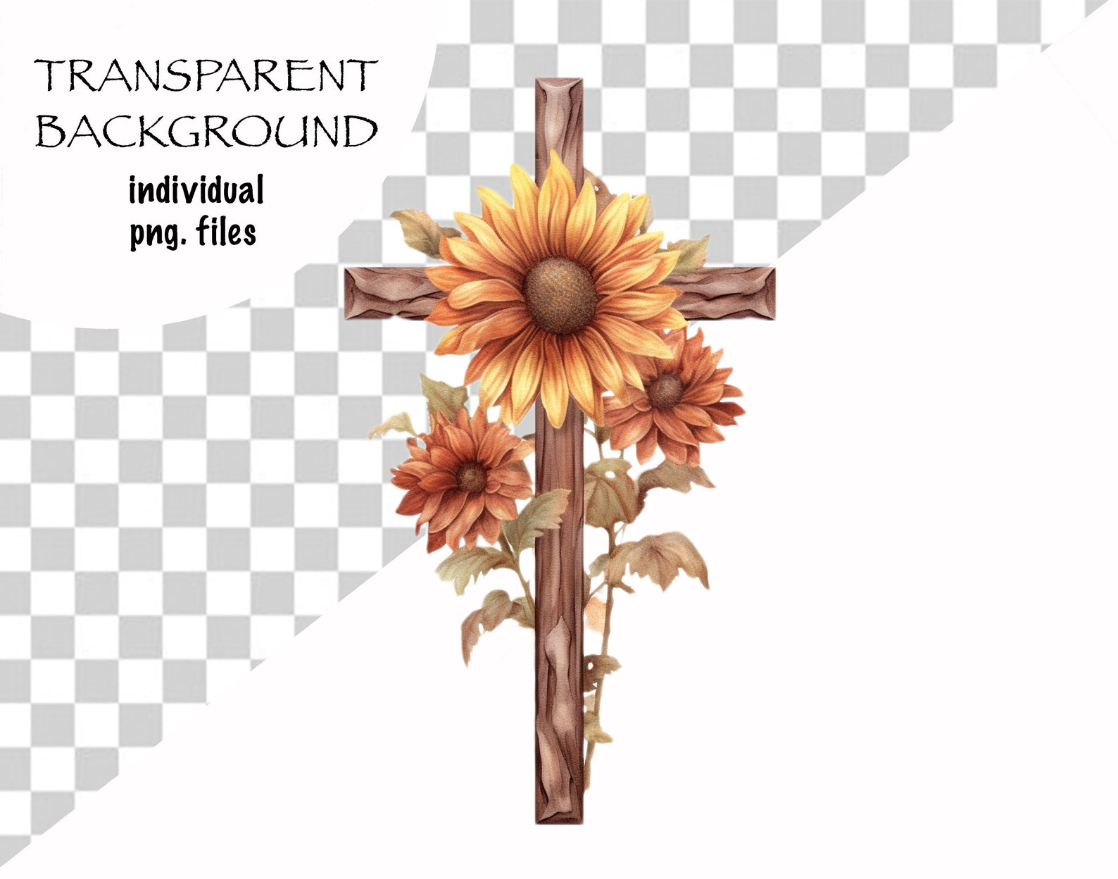 Autumn Christian Cross Clipart Christian PNG Fall Jesus Religious PNG ...