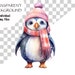 Cute Penguin Clipart Watercolor Penguin Illustration Winter - Etsy