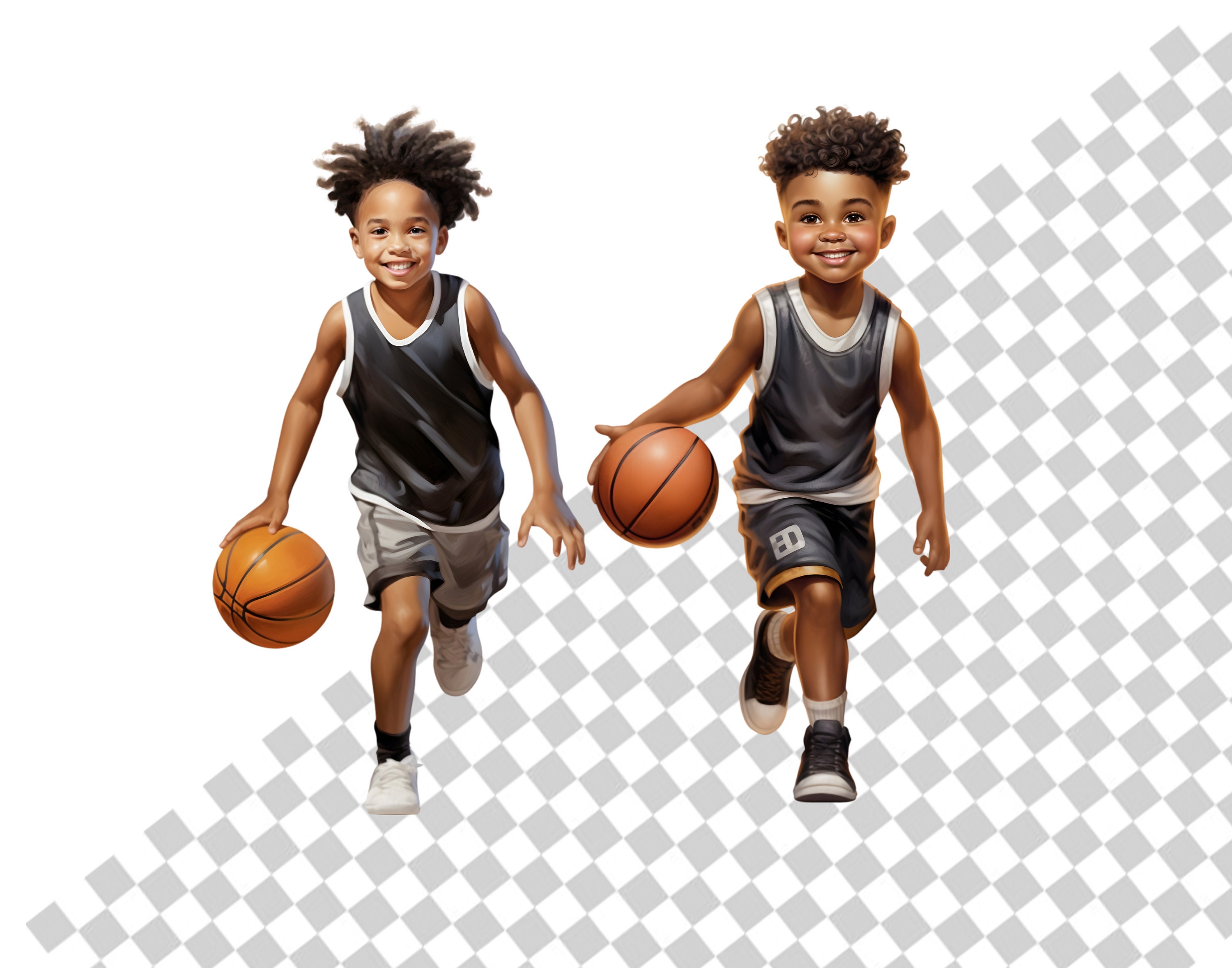 Kids Basketball Clipart Png Basketball Black Kids Clipart Basketball ...
