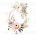 Watercolor Floral Wreath Clipart, Boho Summer Flowers (PNG Digital ...