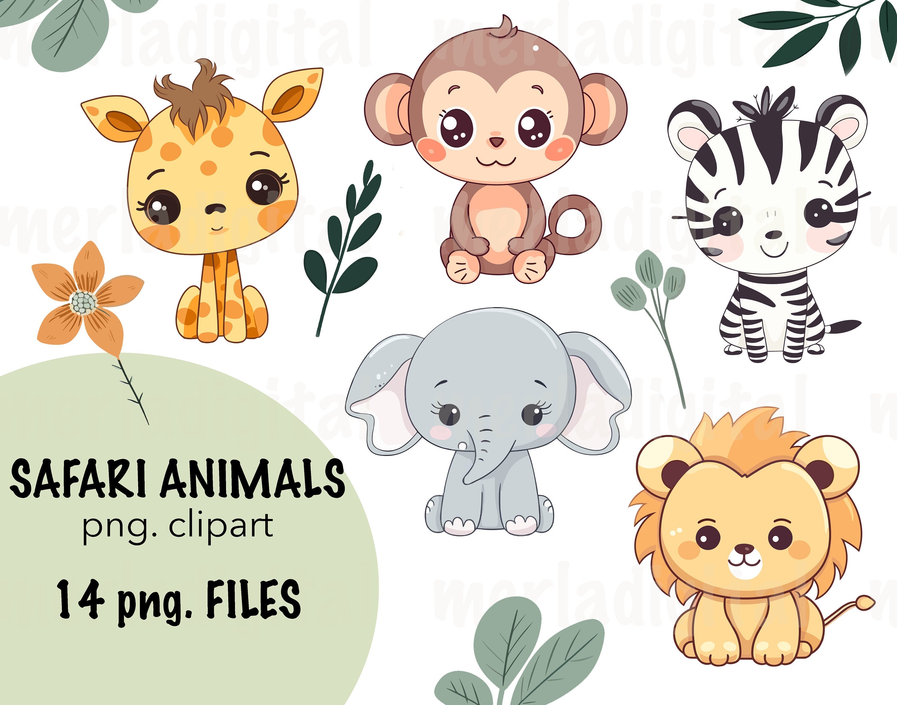 Baby Jungle Animals Png