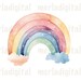 Watercolor Rainbows Clipart, Cute Nursery Watercolor Clip Art Png ...