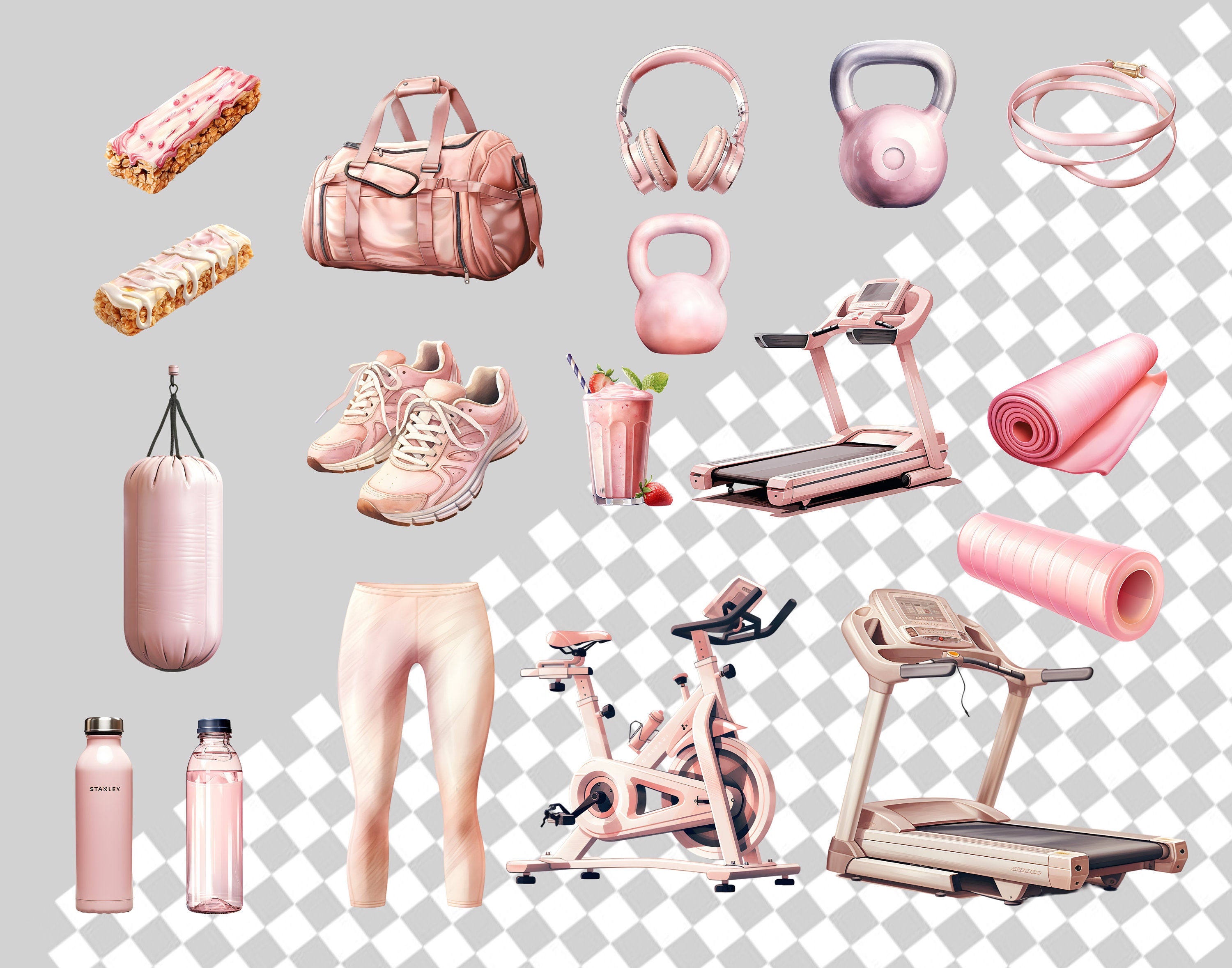 Fitness Clipart: Healthy Lifestyle, Gym Workout (digital Download) - Etsy