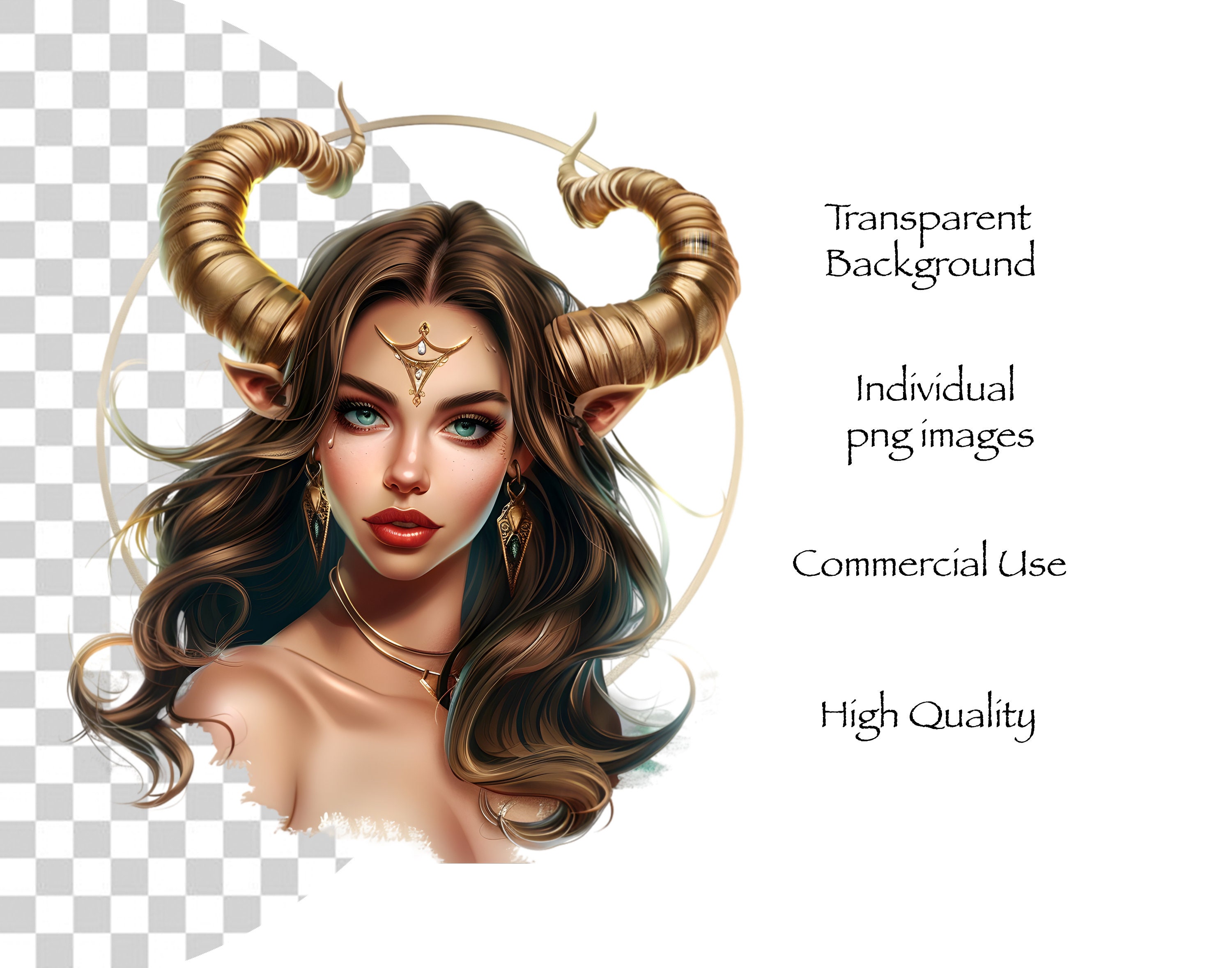 Zodiac Capricorn Bundle PNG Sublimation Horoscope Fantasy Black Woman Zodiac Celestial Star Sign ...