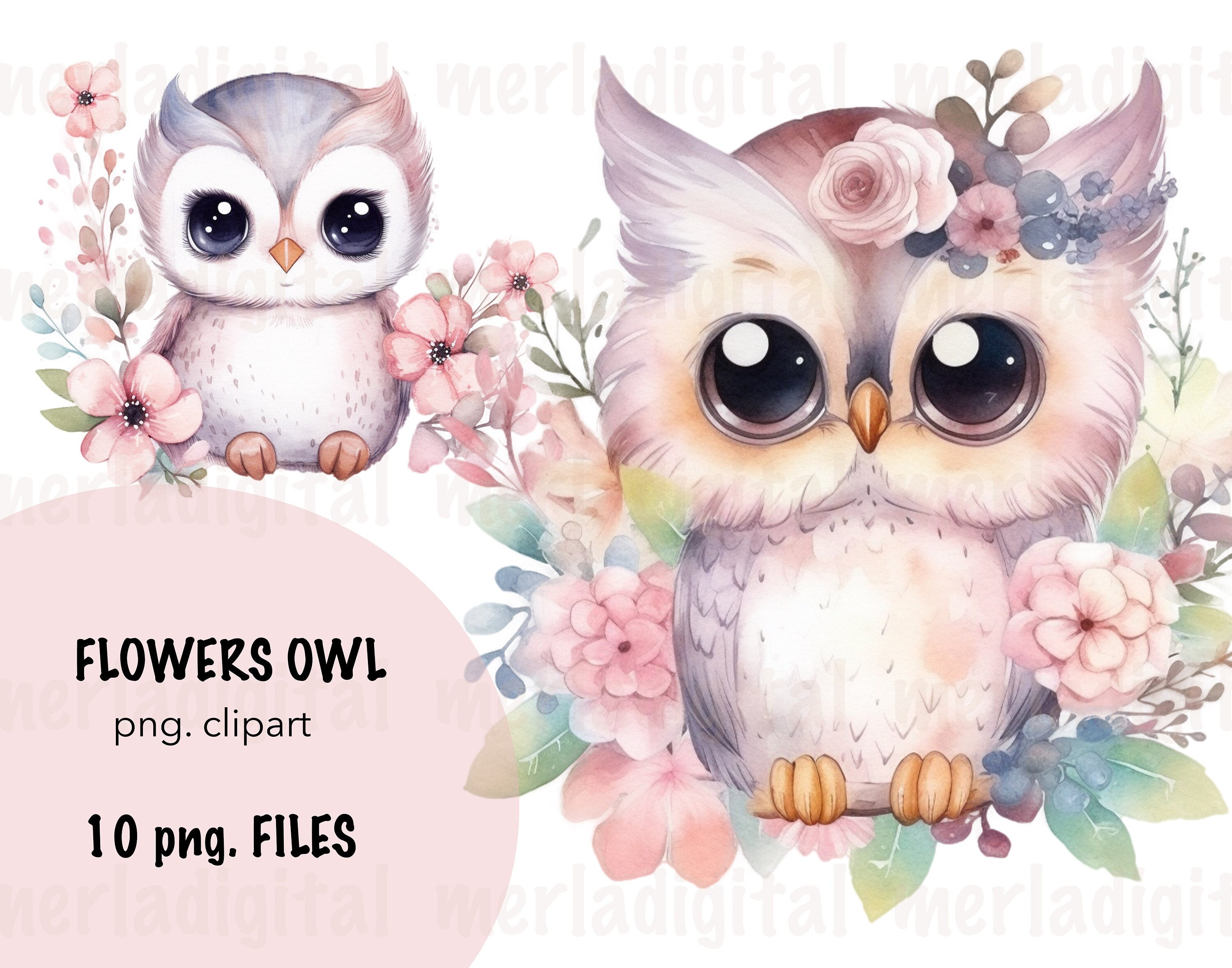 Baby Girl Owls Clip Art