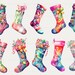 Christmas Stocking Clipart Png Bundle Watercolor Christmas PNG ...