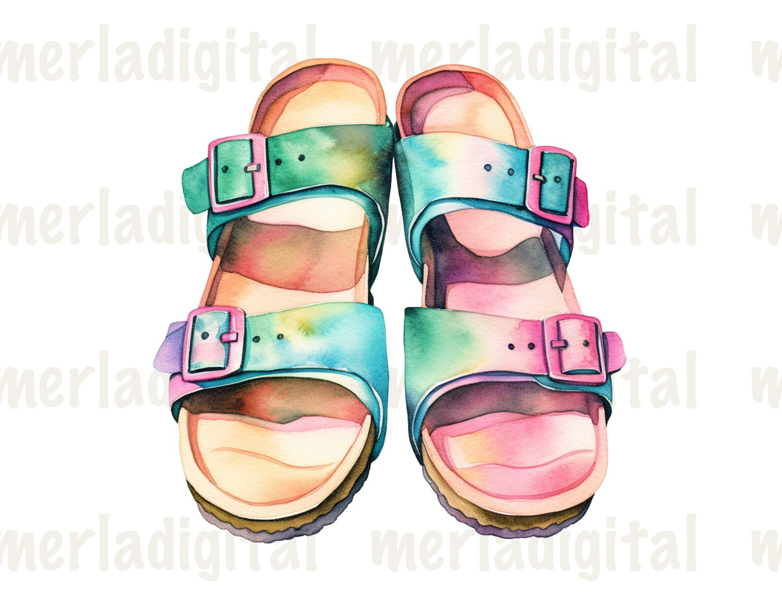 Watercolor Sneakers Clipart, Colorful Fashion Shoes (PNG, SVG, Digital ...