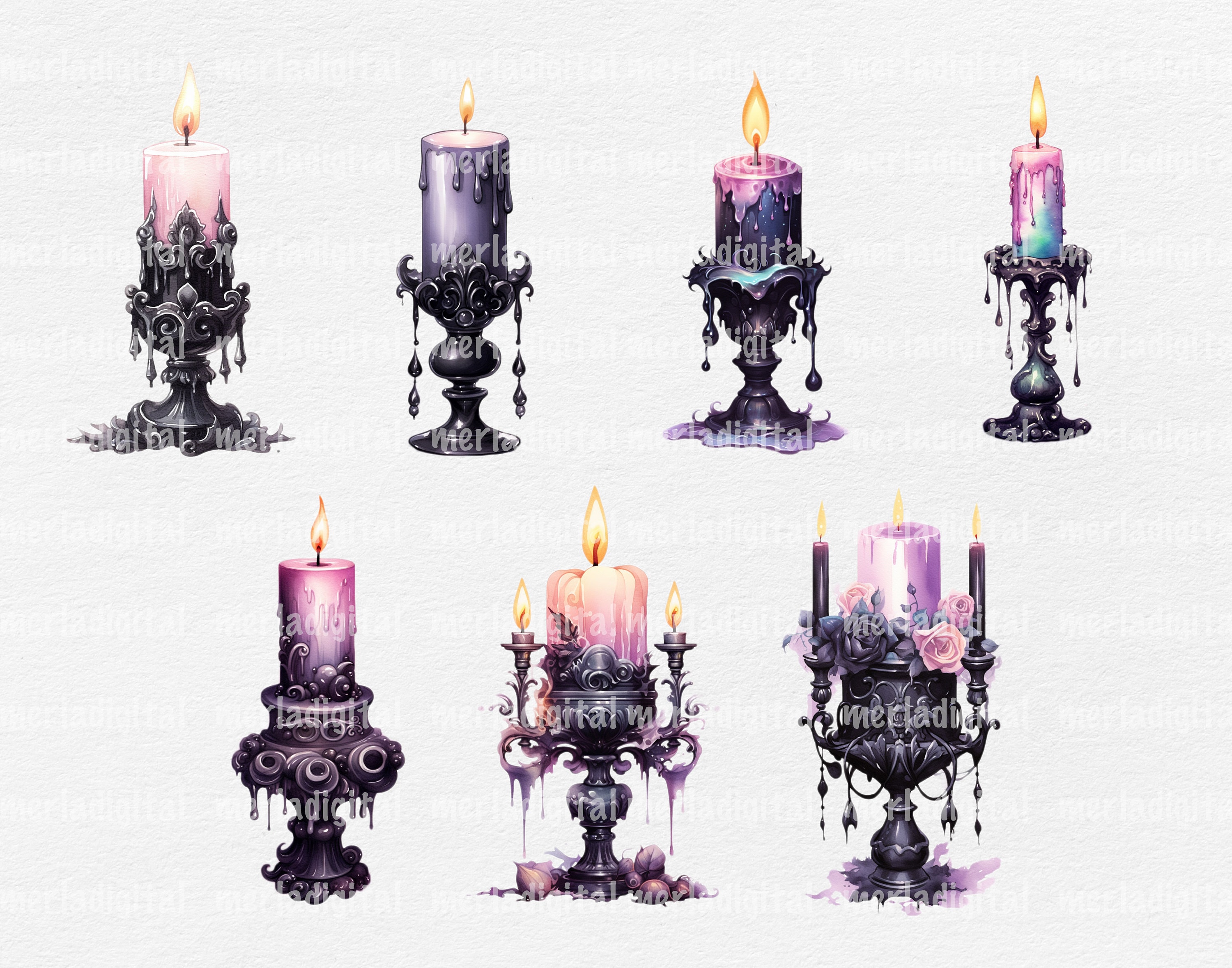 Gothic Candle PNG Clipart | Spooky Halloween, Witch Art (digital ...