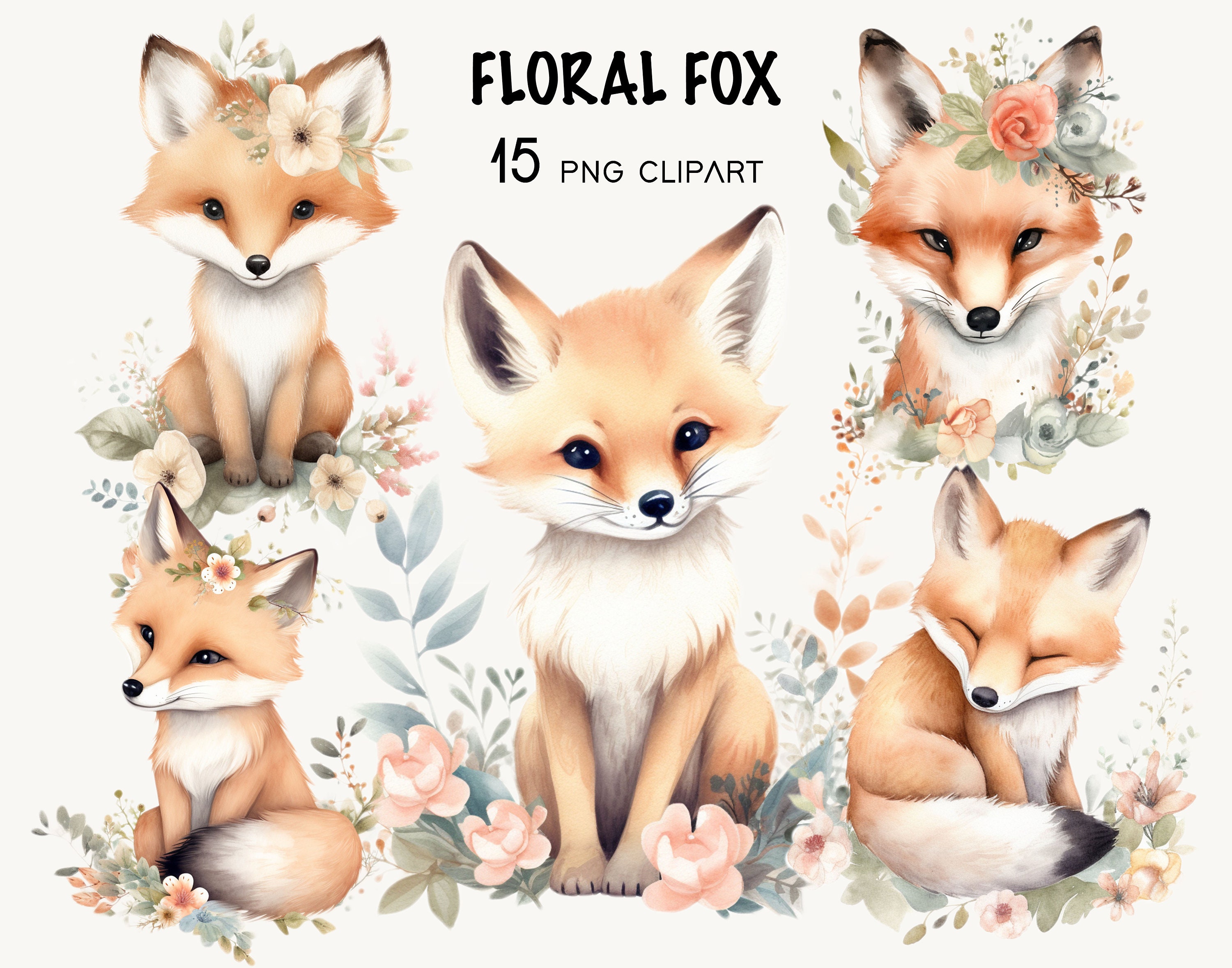 Cute Baby Fox Clipart