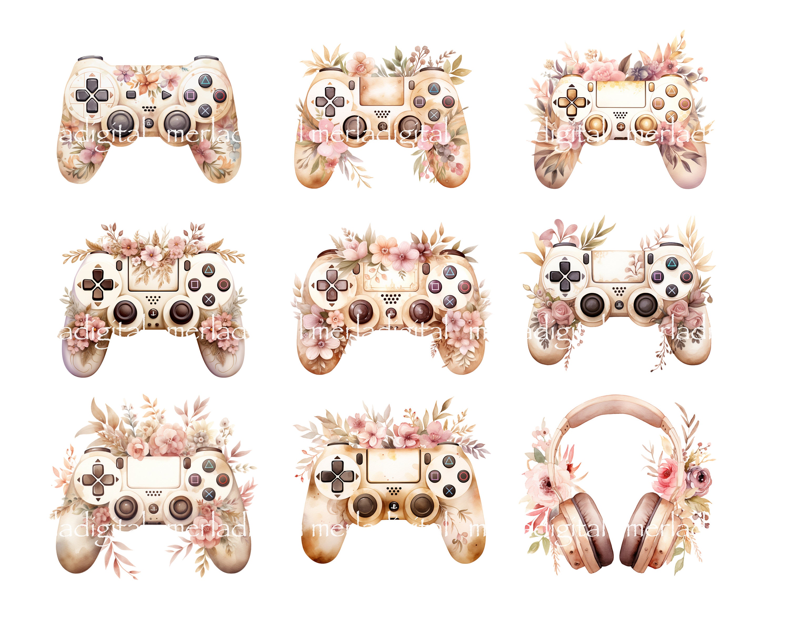 Gamer Girl Clipart Png Game Controller Clipart Girly Gamer Graphic ...