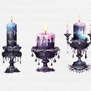 Gothic Candle PNG Clipart | Spooky Halloween, Witch Art (digital ...