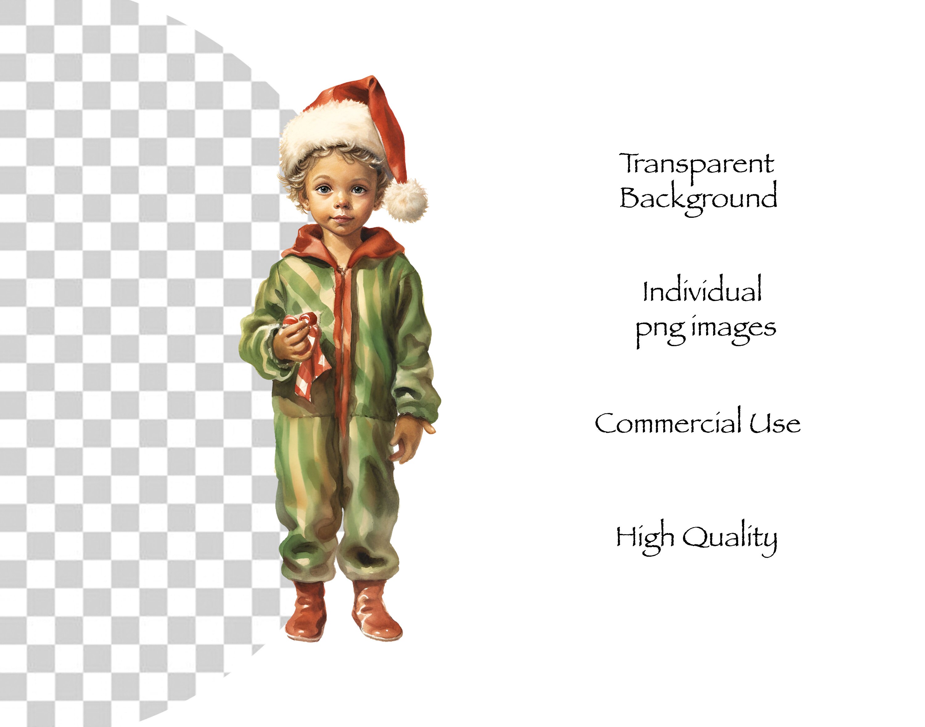 Christmas Kids Pajamas Clipart Bundle Winter Kids Holiday Image DIY ...