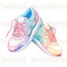 Watercolor Sneakers Clipart, Colorful Fashion Shoes (PNG, SVG, Digital ...