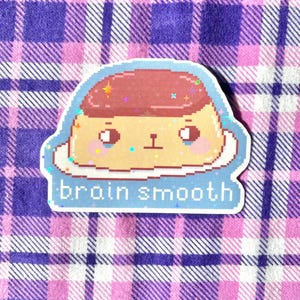 Sad Dumb Pudding "brain Smooth" Holographic Die Cut Vinyl Sticker ...